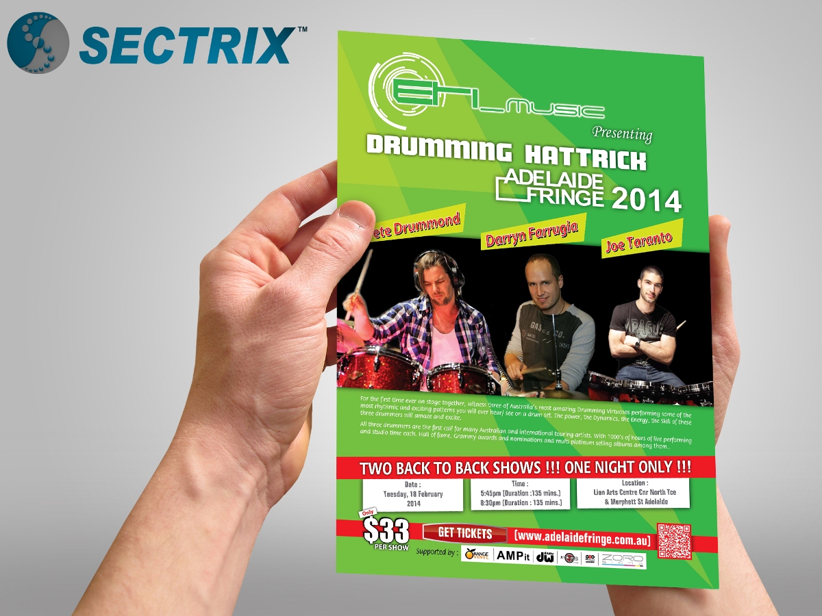 ETI Music Drumming Hattrick Poster | SECTRIX
