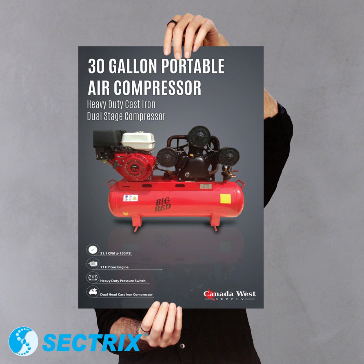 Canada West Supply Air Compressor Poster | SECTRIX